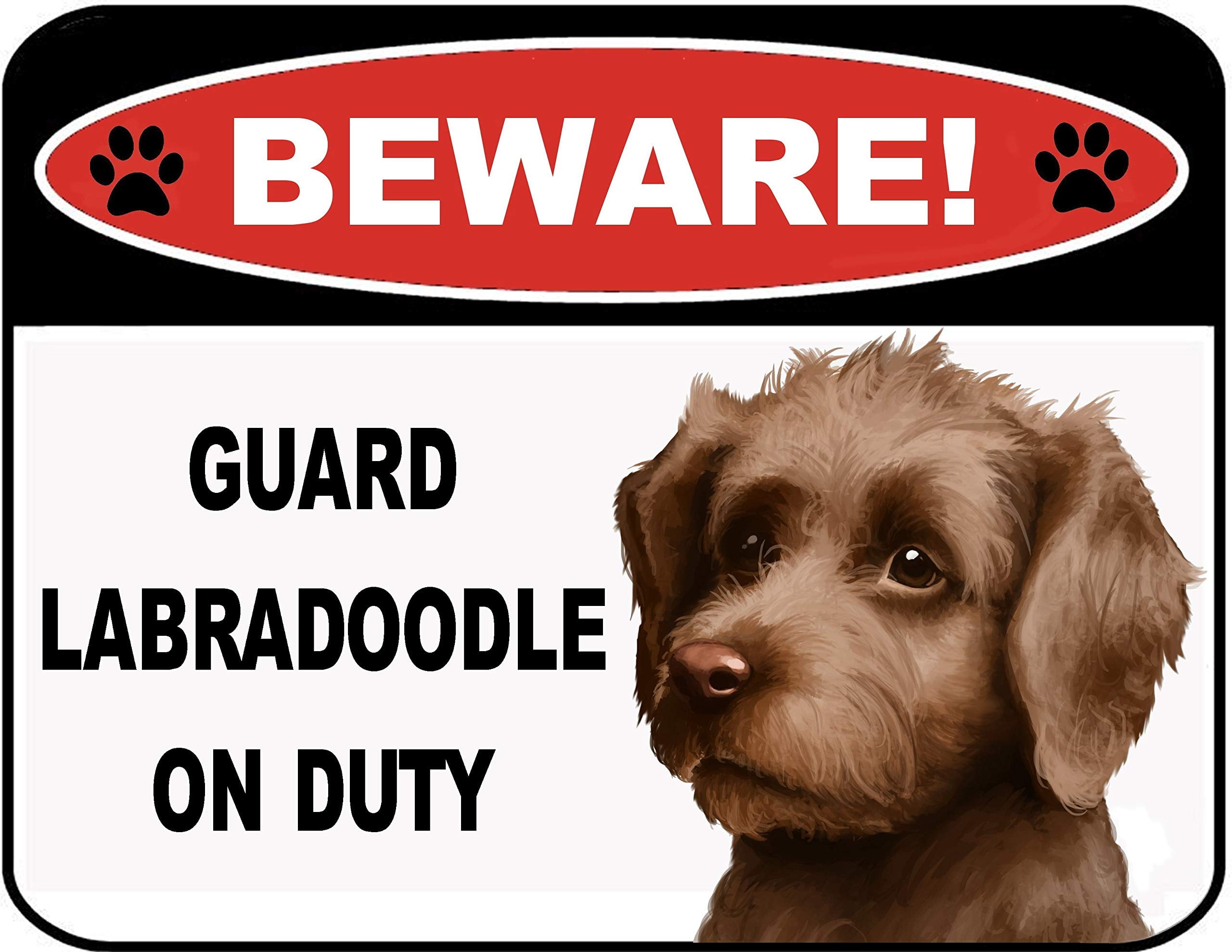 LED Light Up Red Flashing Blinking Attention Grabbing Laminated Dog ...