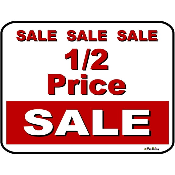 LED Light Up Red Flashing Blinking Attention Grabbing Laminated Store ...
