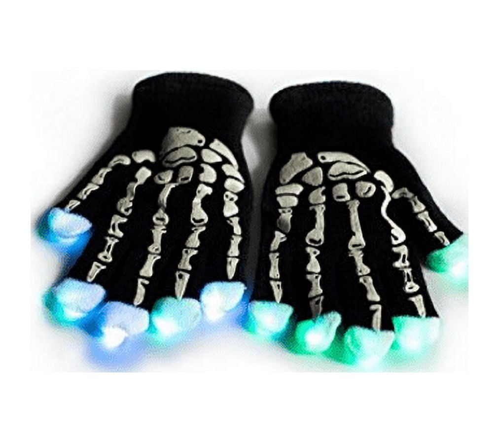 LED Light Up Skeleton Gloves - Walmart.com