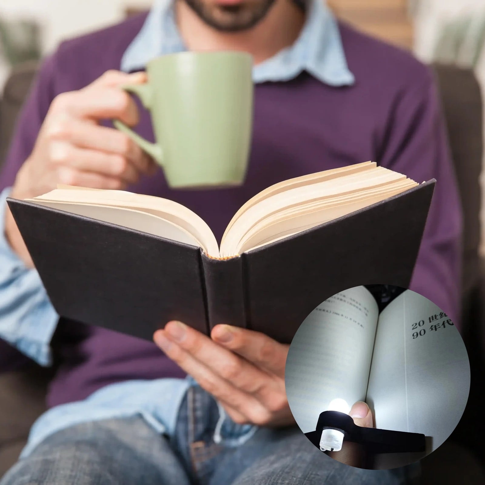 LED Light Up Thumb Book Easy Book Opener Reader For Readers And Friends ...