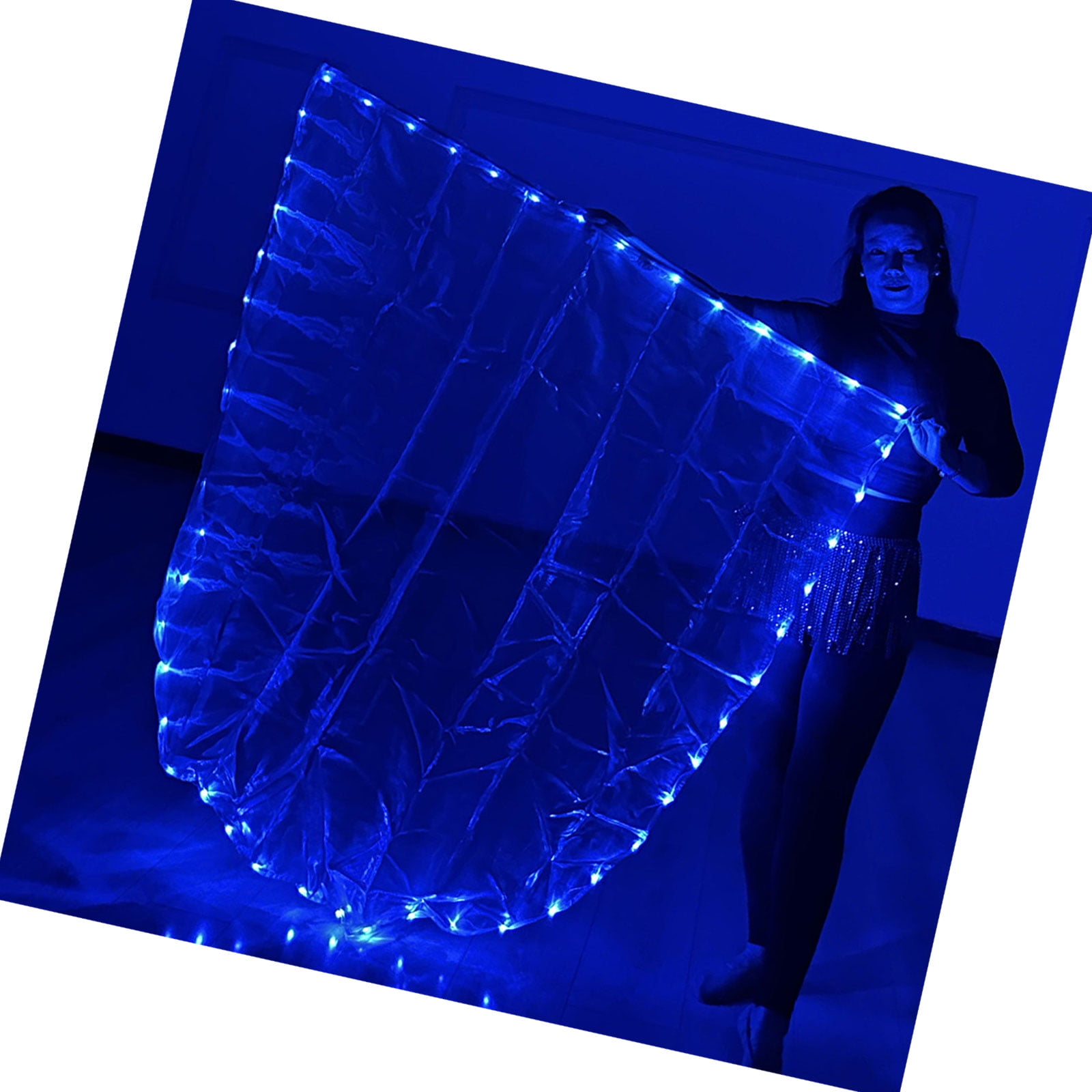 LED Light Up Worship Dance Flag with Extendable Poles Semicircular ...