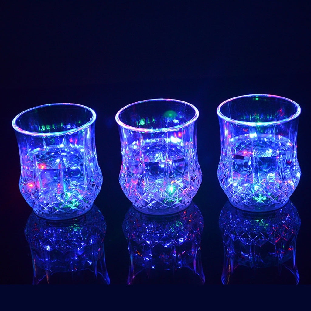 LED Light Up Wine Glass - Color Changing Party Cup for Beer, Cocktails ...