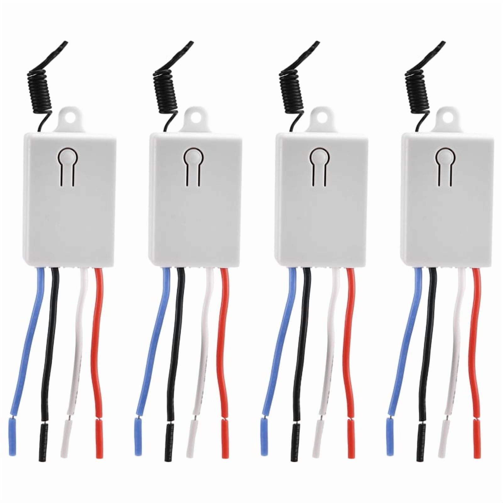 LED Light Wireless Remote Control Switch Receiver Wiring-Free Smart ...