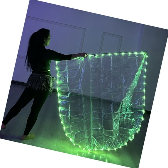 LED Light Worship Dance Flag with Telescopic Poles Semicircular Design ...