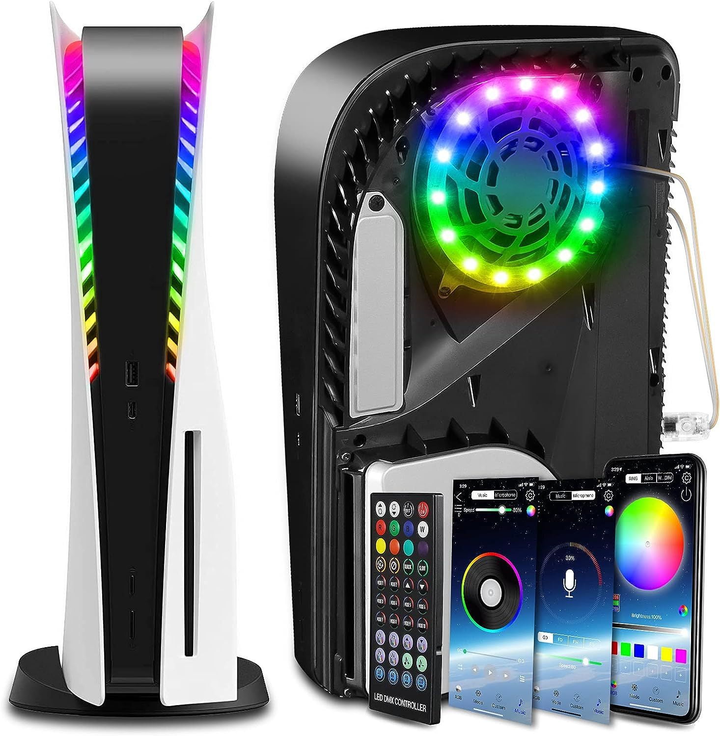 LED Light for PlayStation 5 Digital & Disc Edition Console PS5 RGB ...