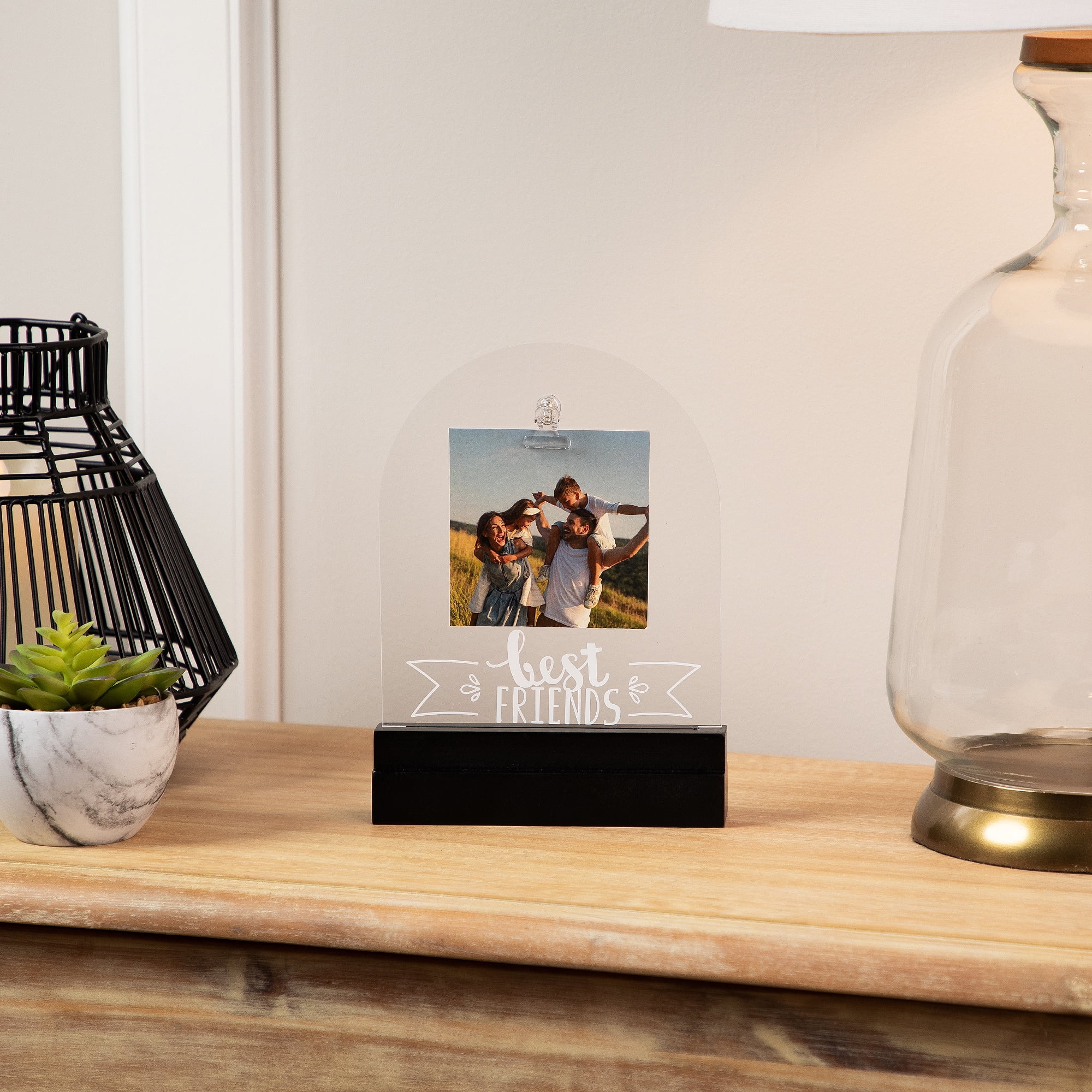 Northlight LED Lighted 'Best Friends' Picture Frame with Clip - for 4 ...