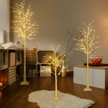 Rirool Artificial Birch Tree Light 6ft 440LED 8 Flashing Modes Remote ...