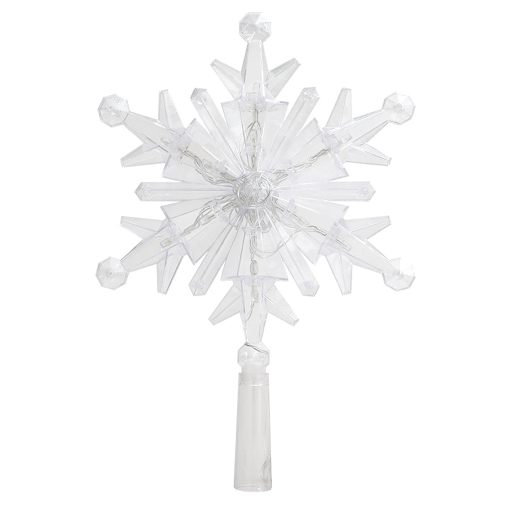 LED Lighted Christmas Tree Moon Star Topper Battery/USB Powered Xmas ...