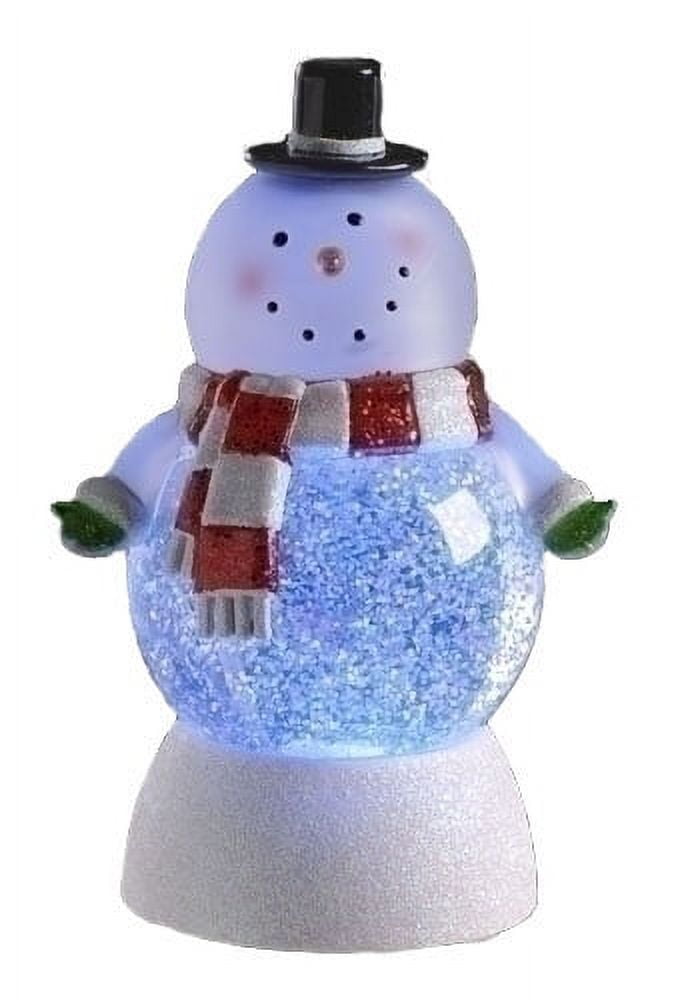 LED Lighted Color-Changing Snowman Christmas Glitterdome - Walmart.com