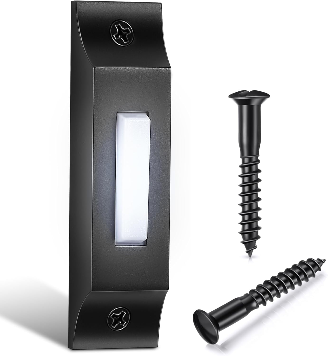 LED Lighted Doorbell Button, Solid and Sleek Metal Wall Mounted Door ...