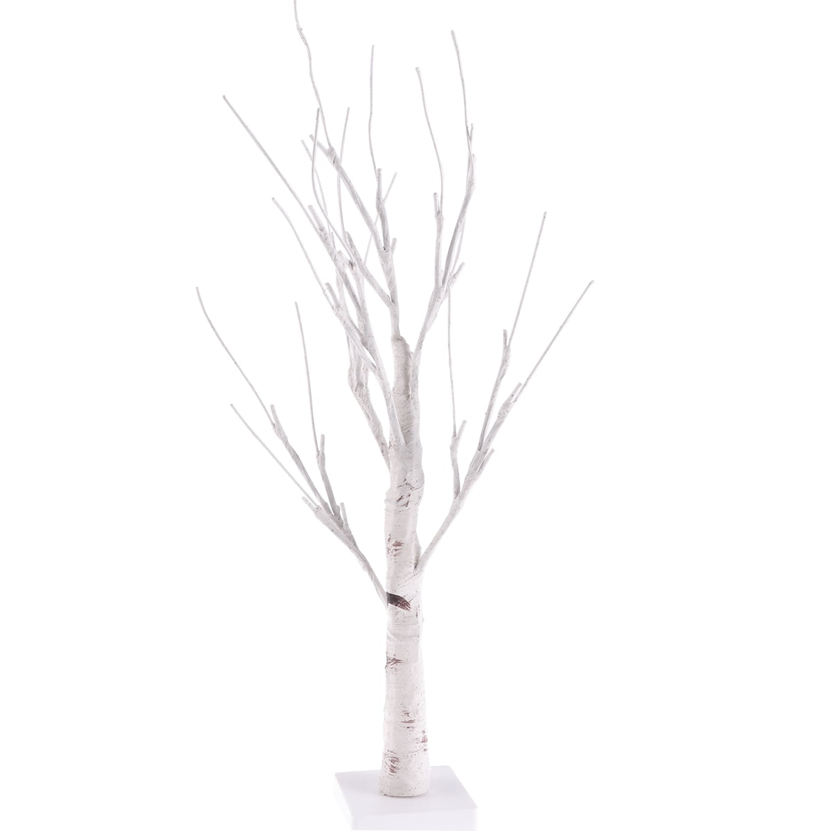 LED Lighted Flexible Birch Tree Lights 24 LEDs Battery Operated Warm ...