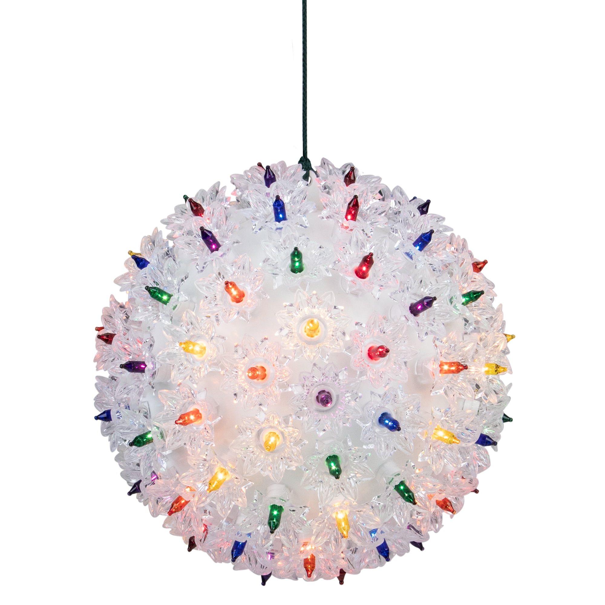 LED Lighted Hanging Starlight Sphere Outdoor Christmas Decoration- 7.5 ...