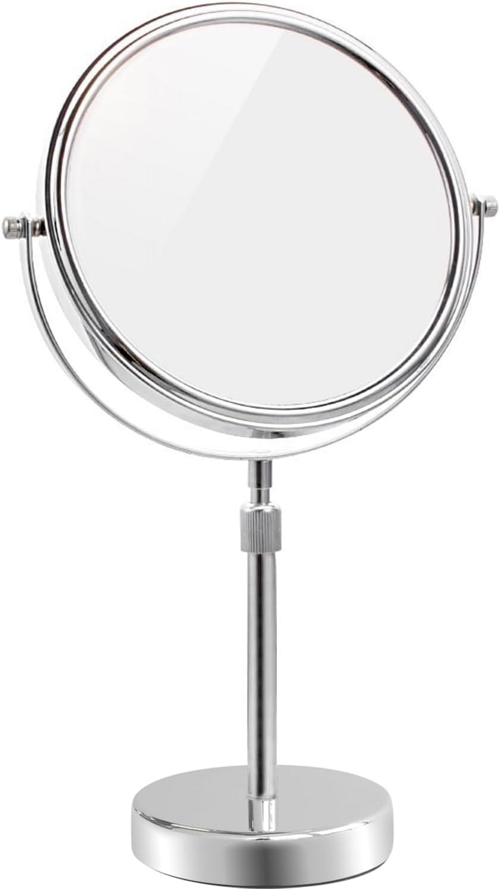 LED Lighted Makeup Mirror Tabletop, 10X Magnifying Mirror with 3 Color ...