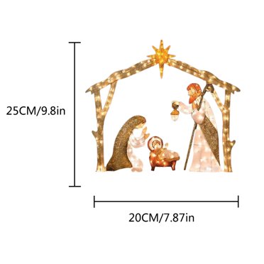 SalonMore 6Ft LED Lighted Christmas Nativity Set, Yard Outdoor Nativity ...