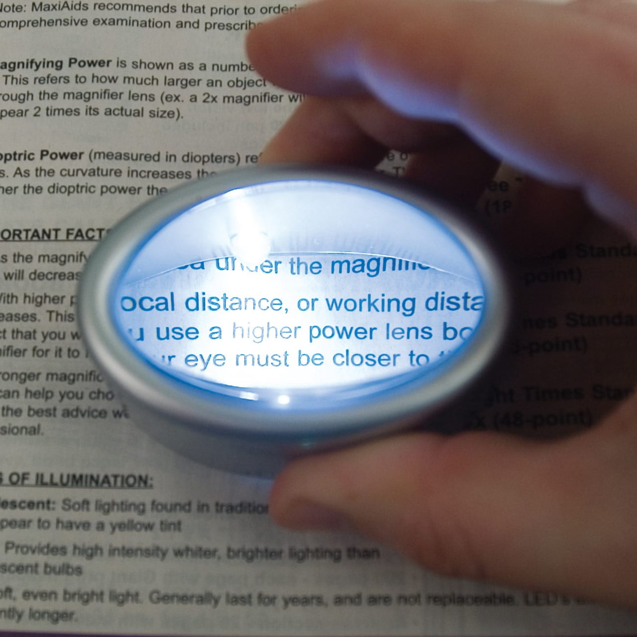 LED Lighted Oval Dome Magnifier- 6.5x - Walmart.com