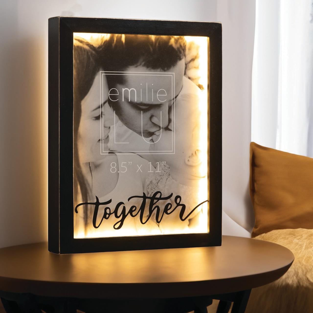 LED Lighted Photo Frame Shadow Box for Wedding Decor or Gift (Together ...