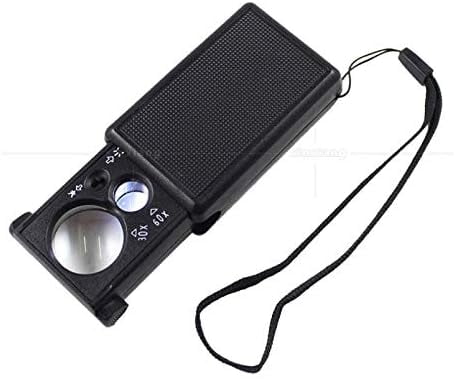 LED Lighted Pocket Magnifying Glass Small Slide Out Loupe Portable ...