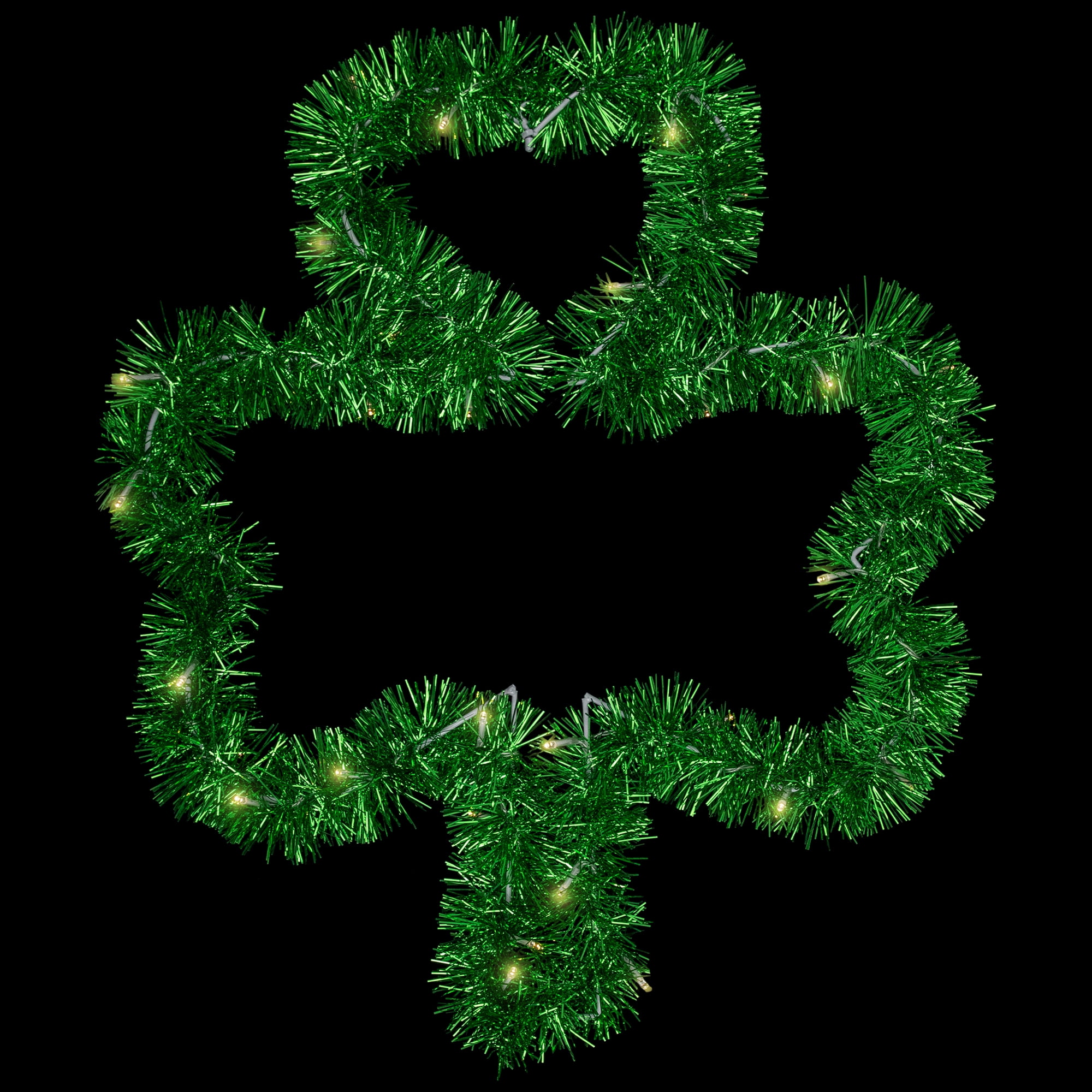 Northlight LED Lighted Tinsel Shamrock St. Patrick's Day Window ...