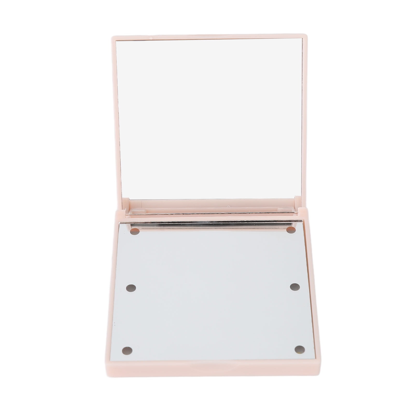 LED Lighted Travel Makeup Mirror Double Sided 2X Magnification White ...