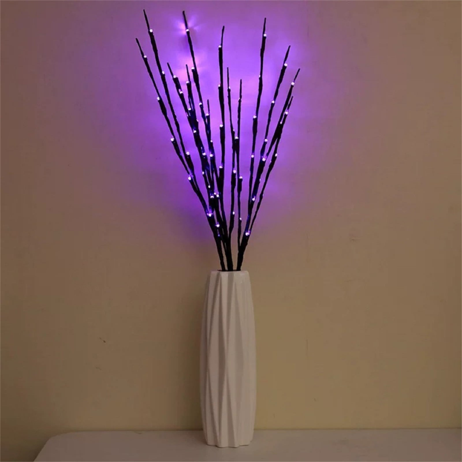 LED Lighted Willow Tree Branch Decorative Lights Battery Powered, Artificial Lighted Branches ...