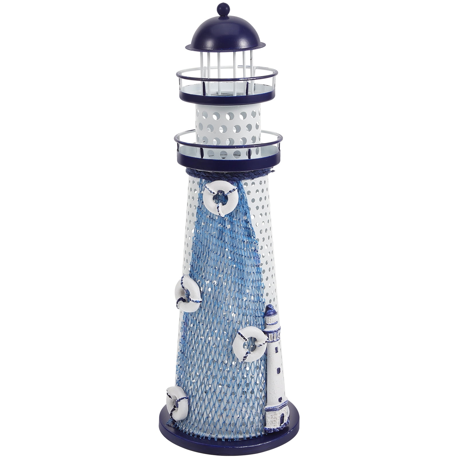 Mediterranean Style Iron Lighthouse Night Light with LED for Decor Use ...