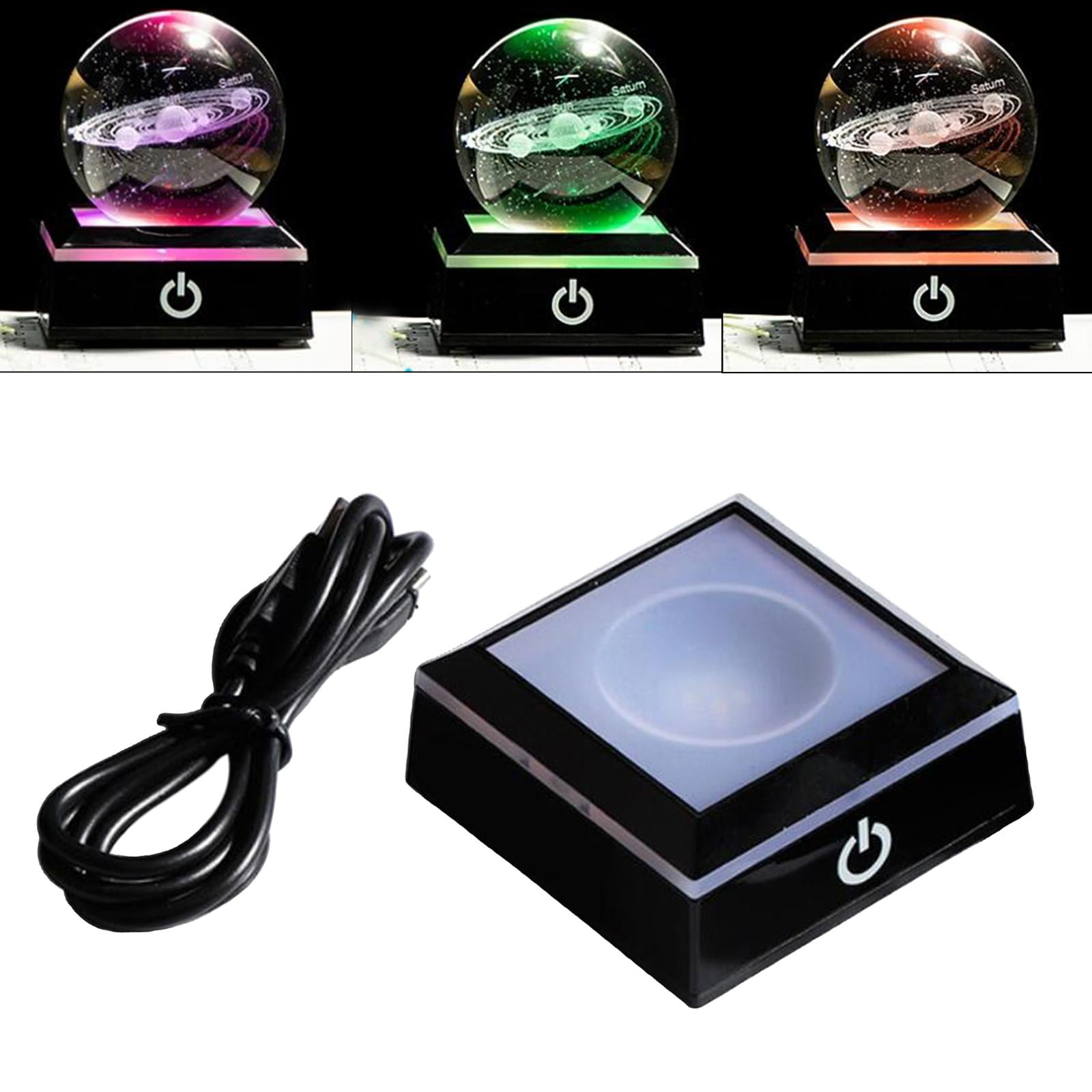 LED Lights Display Holder USB Powered Base Stand Colorful Lighted ...