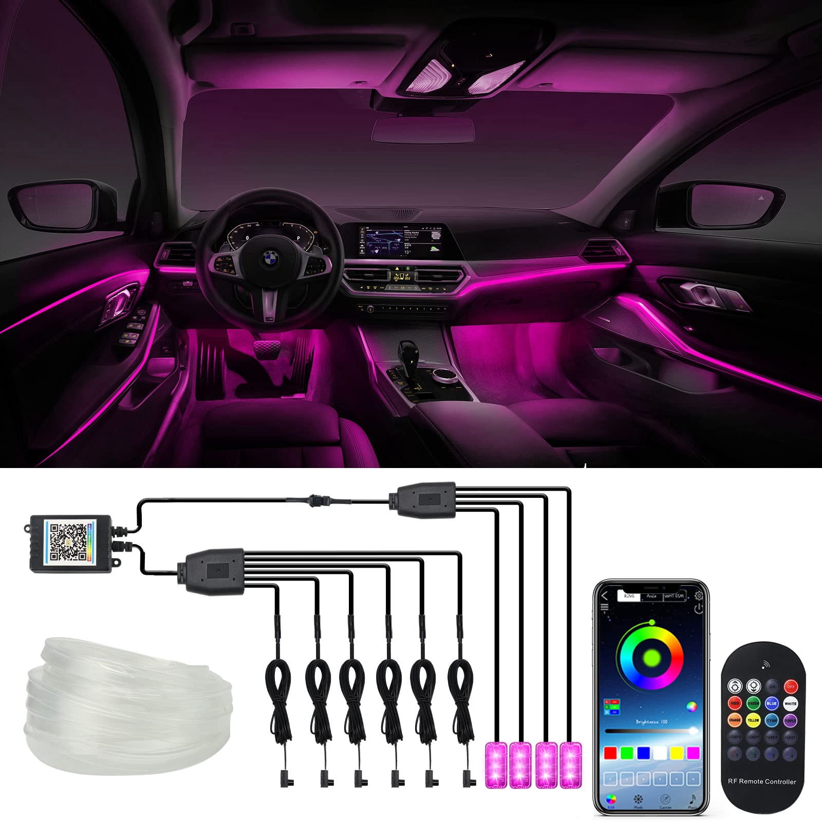 LED Lights Interior SSF20 Light, 10 in Ambient Lighting Kits with 315in ...