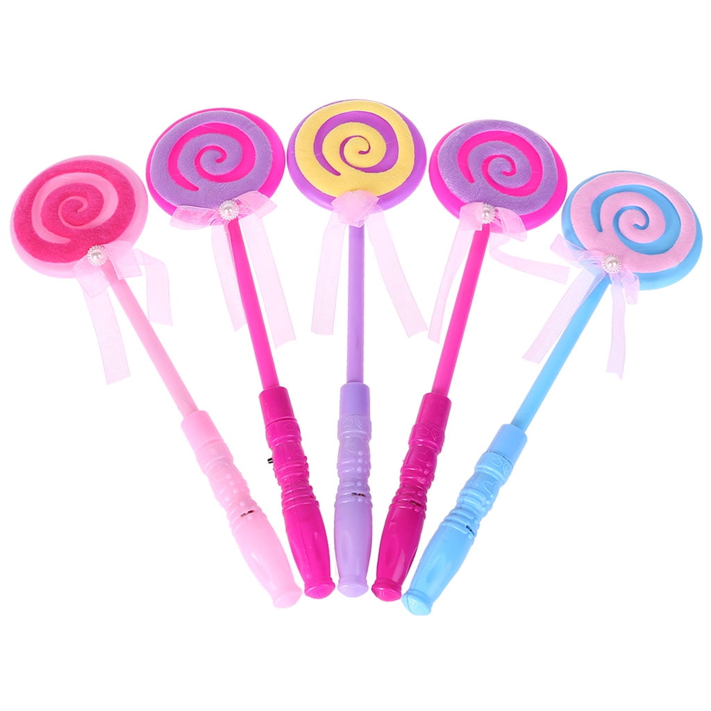 LED Lollipop Fairy Princess Wand Flash Light Glow Stick Party Supplies ...