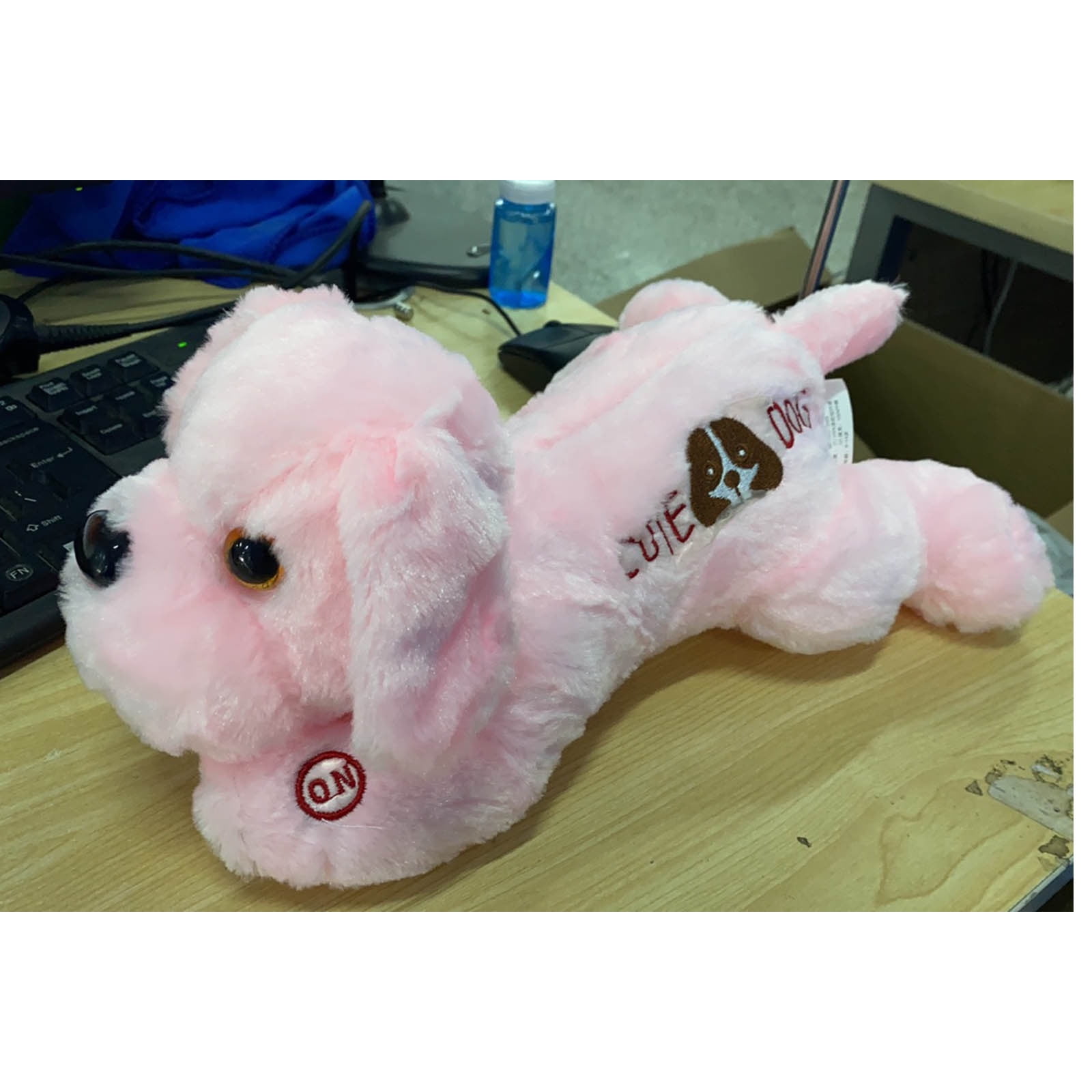 LED Luminous Cute Puppy Plush Toy - Blue Light-Up Stuffed Animal for ...