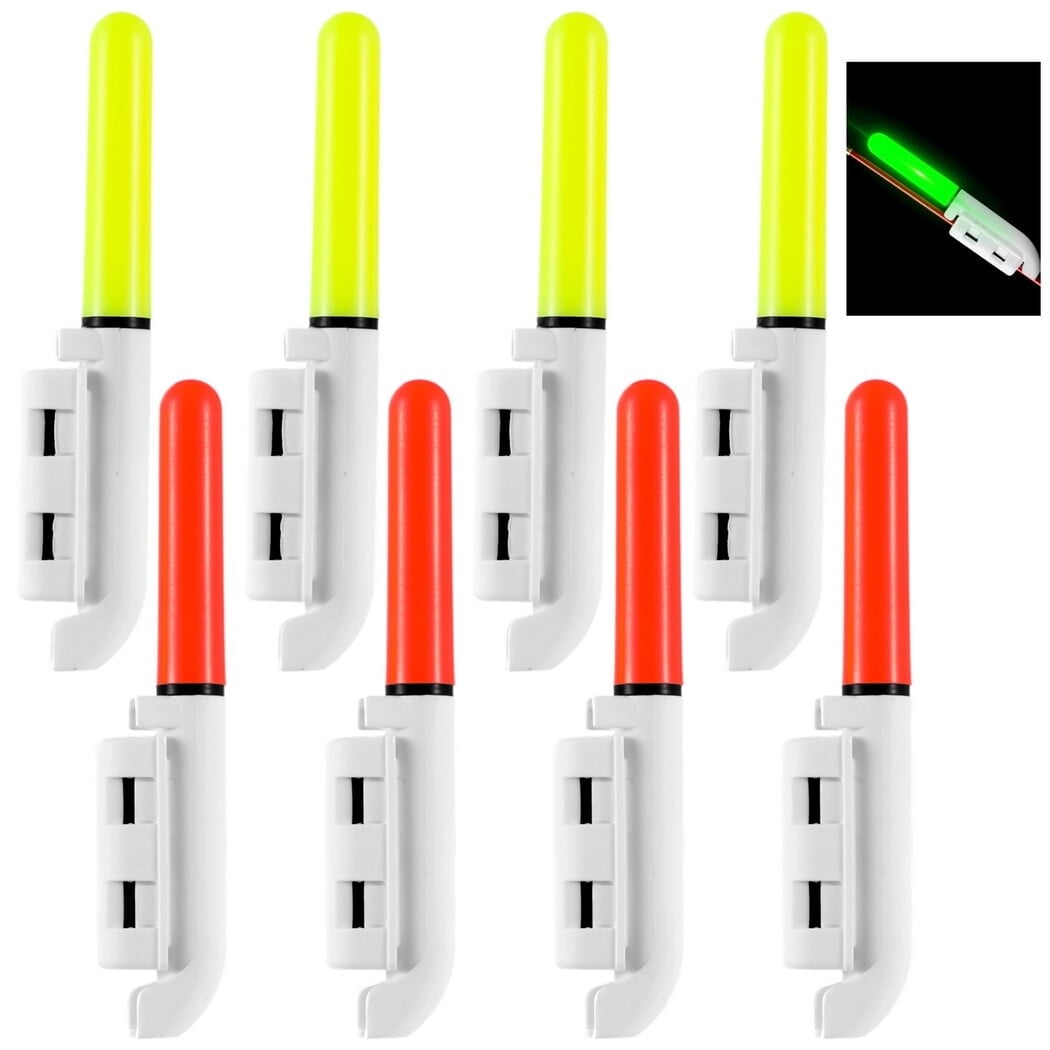 LED Luminous Rod Tip Glow Lamps, Waterproof Fishing Pole Lights, 8 PCS ...