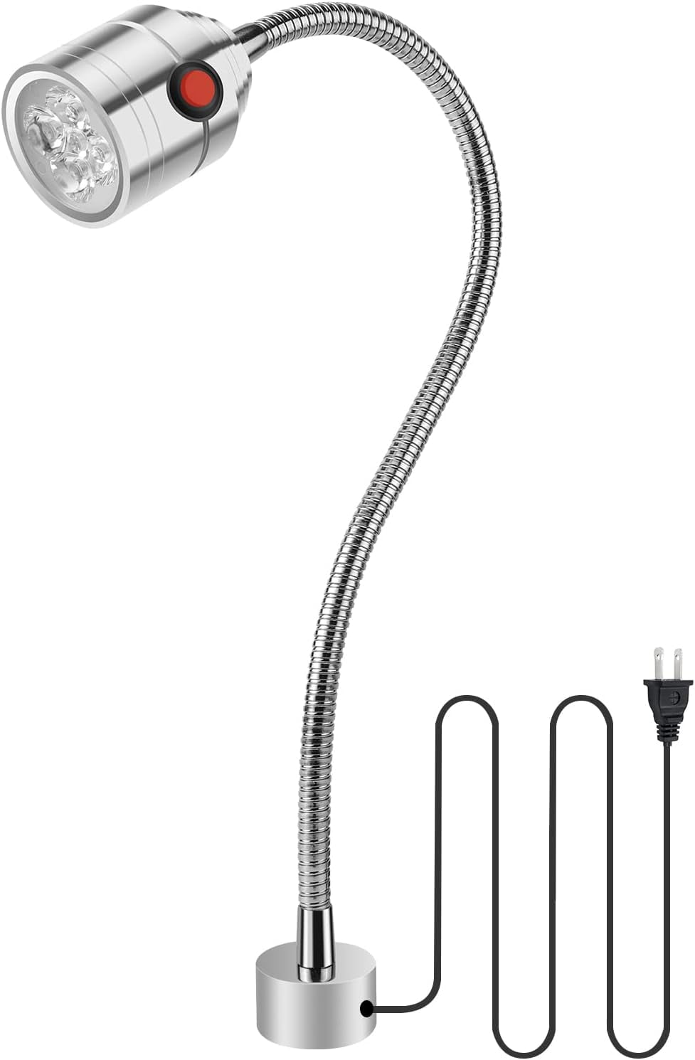 LED Machine Light with Flexible Gooseneck and Magnetic Base, Magnetic ...