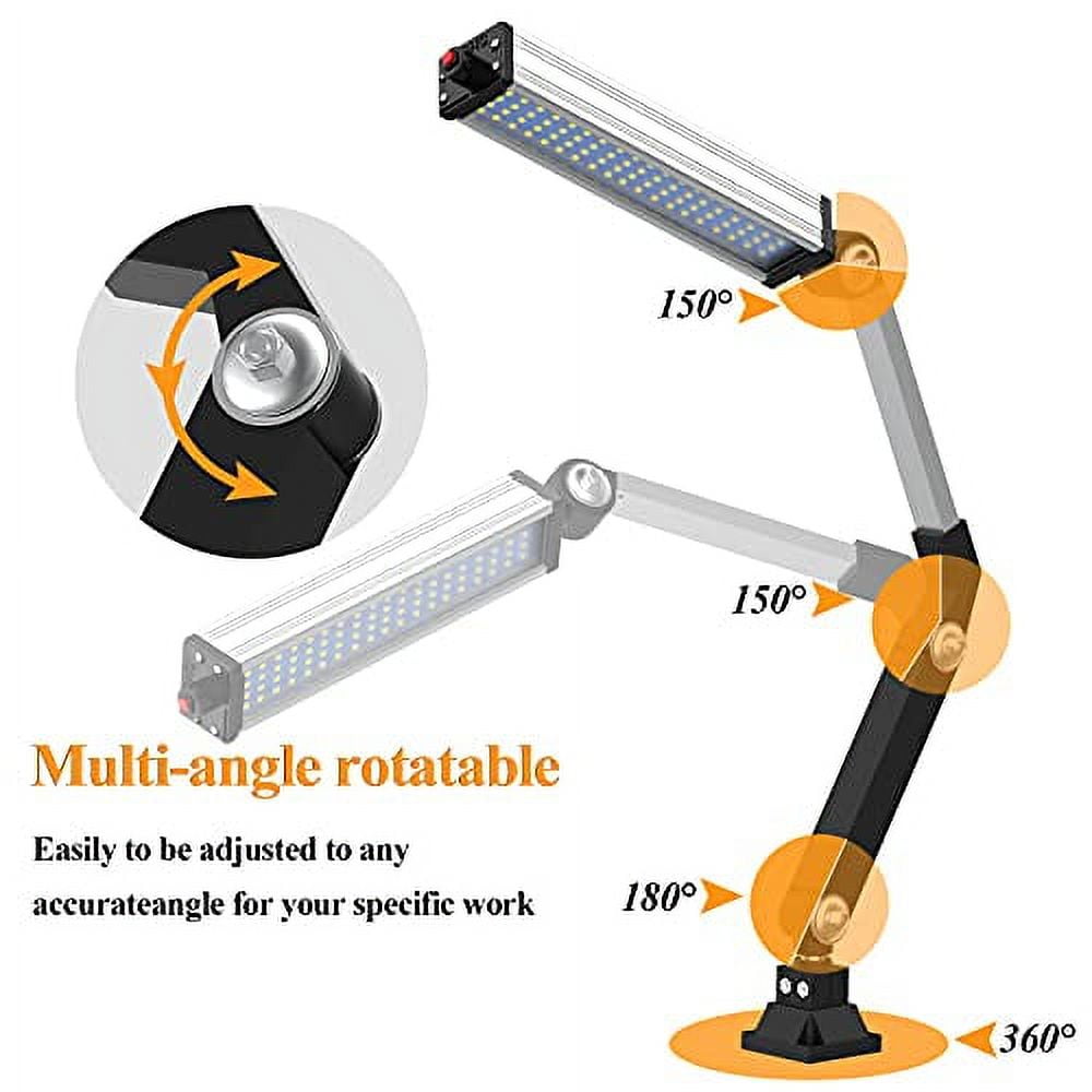 LED Machine Work Light 120V 16W Waterproof Aluminum Alloy Long Arm for ...