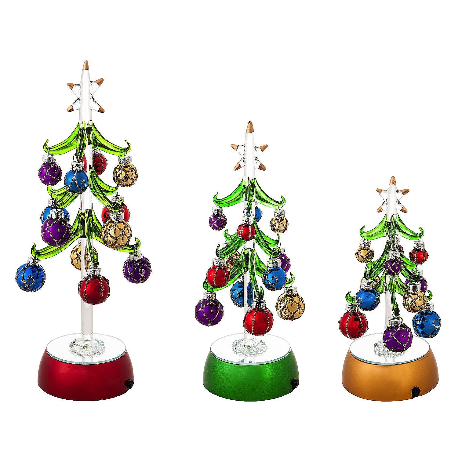 Evergreen Beautiful Christmas Magical Holiday Ornament Trees Star LED ...