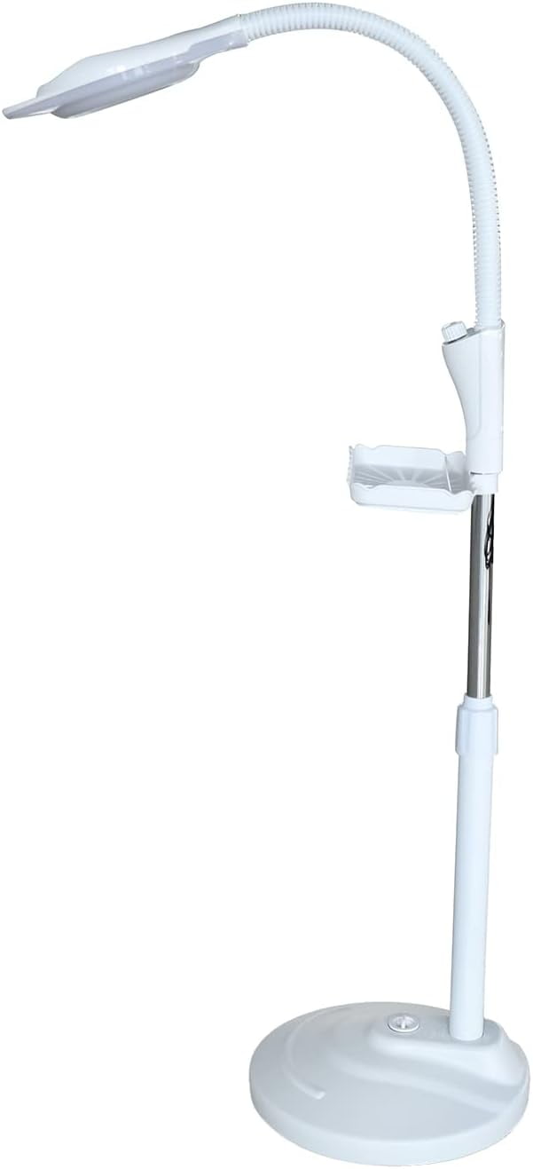 LED Magnifying Floor Stand Lamp Magnifier Light 16x Adjustable Arm and ...