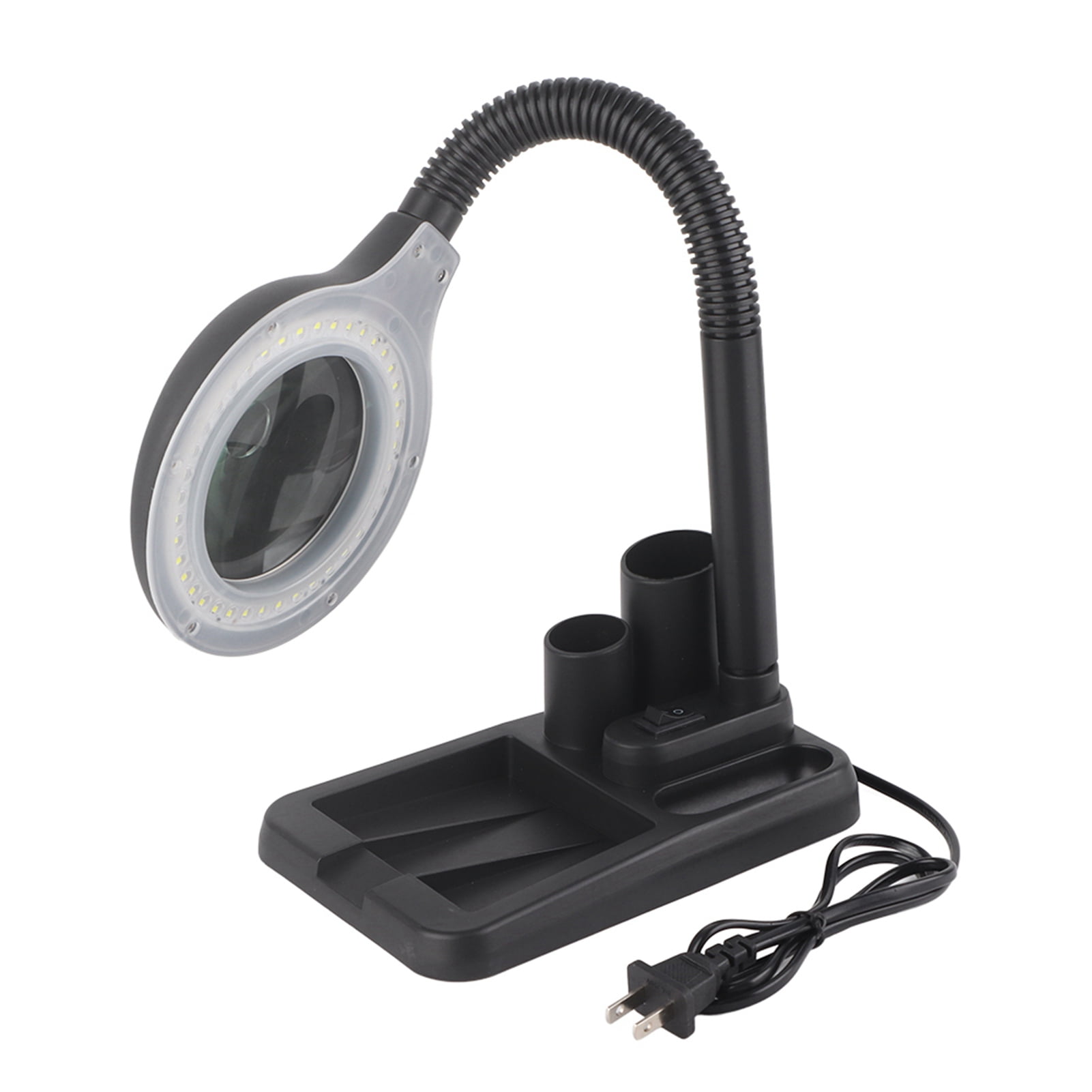 LED Magnifying Lamp, 5X 10X Magnifier Reading Light Lighted Desktop ...