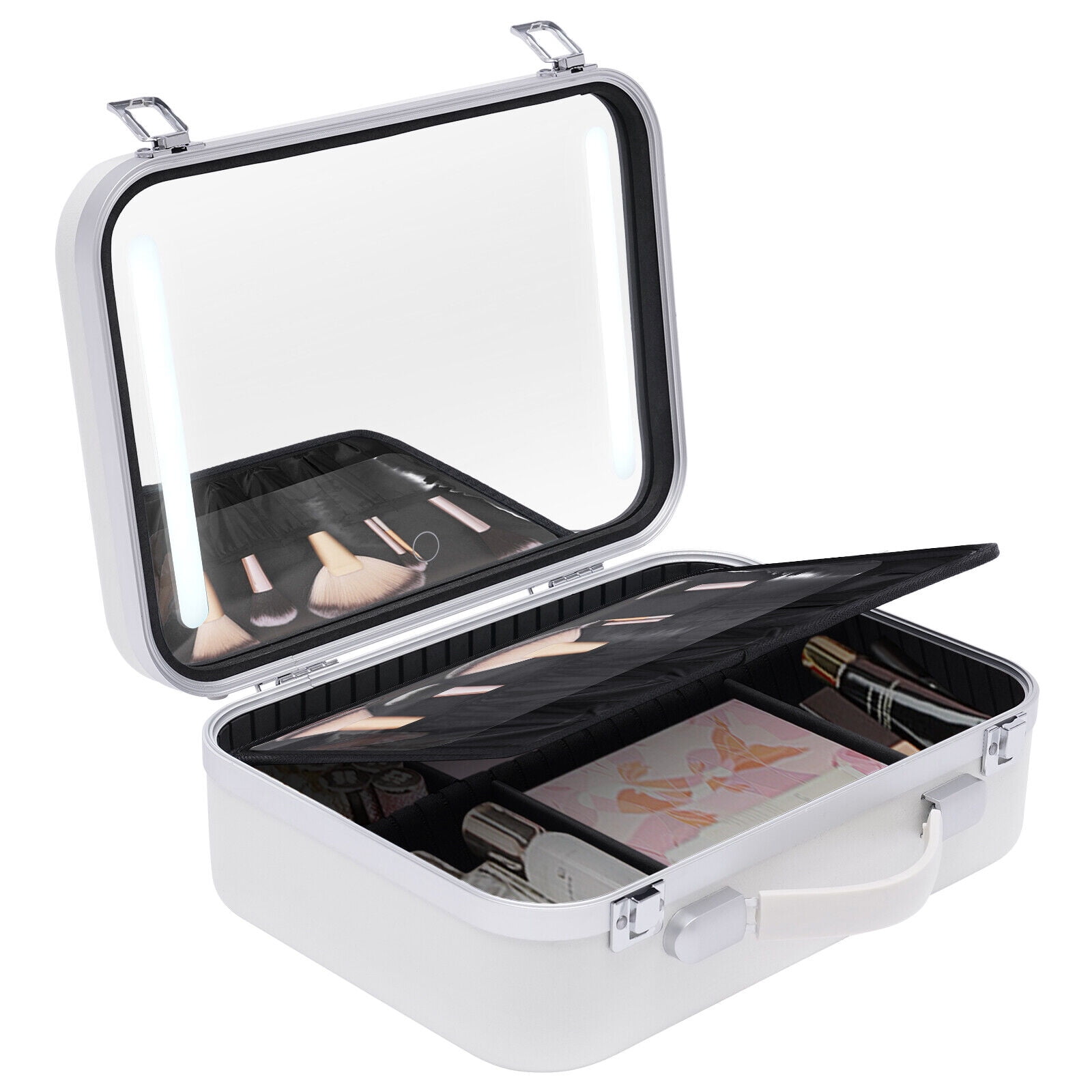 LED Makeup Bag Portable Makeup Case Large Travel Cosmetic Organizer ...