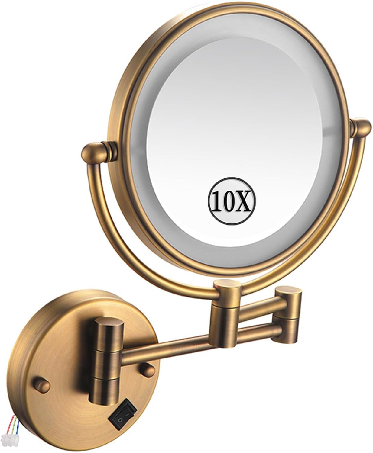 LED Makeup Mirror with Lights, Double Sided 1X/10X Magnifying Mirror ...