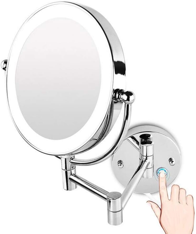 LED Makeup Vanity Mirror,Two-Sided Wall Mounted Beauty Mirror Multiple ...