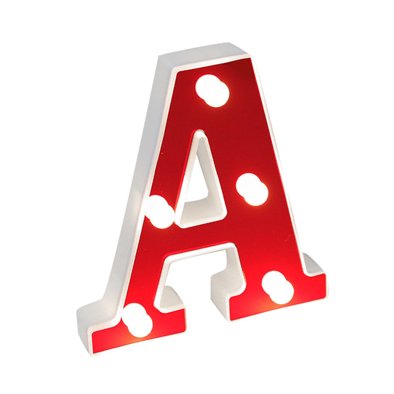 LED Marquee Letter Lights, Light Up Red Letters Glitter Alphabet Letter ...