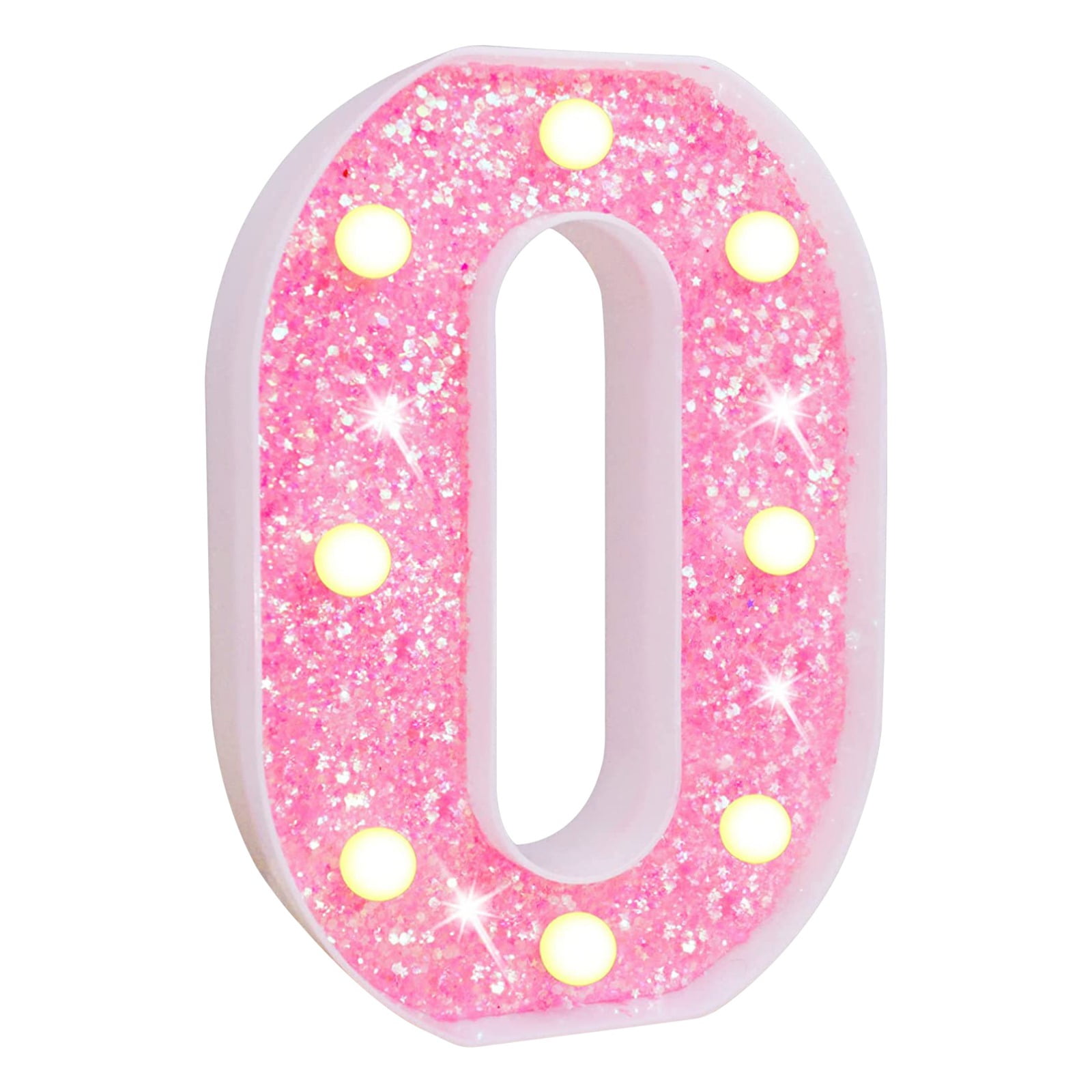 LED Marquee Letter Lights, Light Up Pink Letters Glitter Alphabet ...
