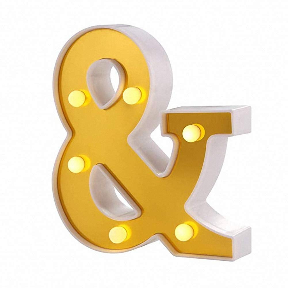 LED Marquee Letter Lights Sign 26 Alphabet Light for Night Light ...