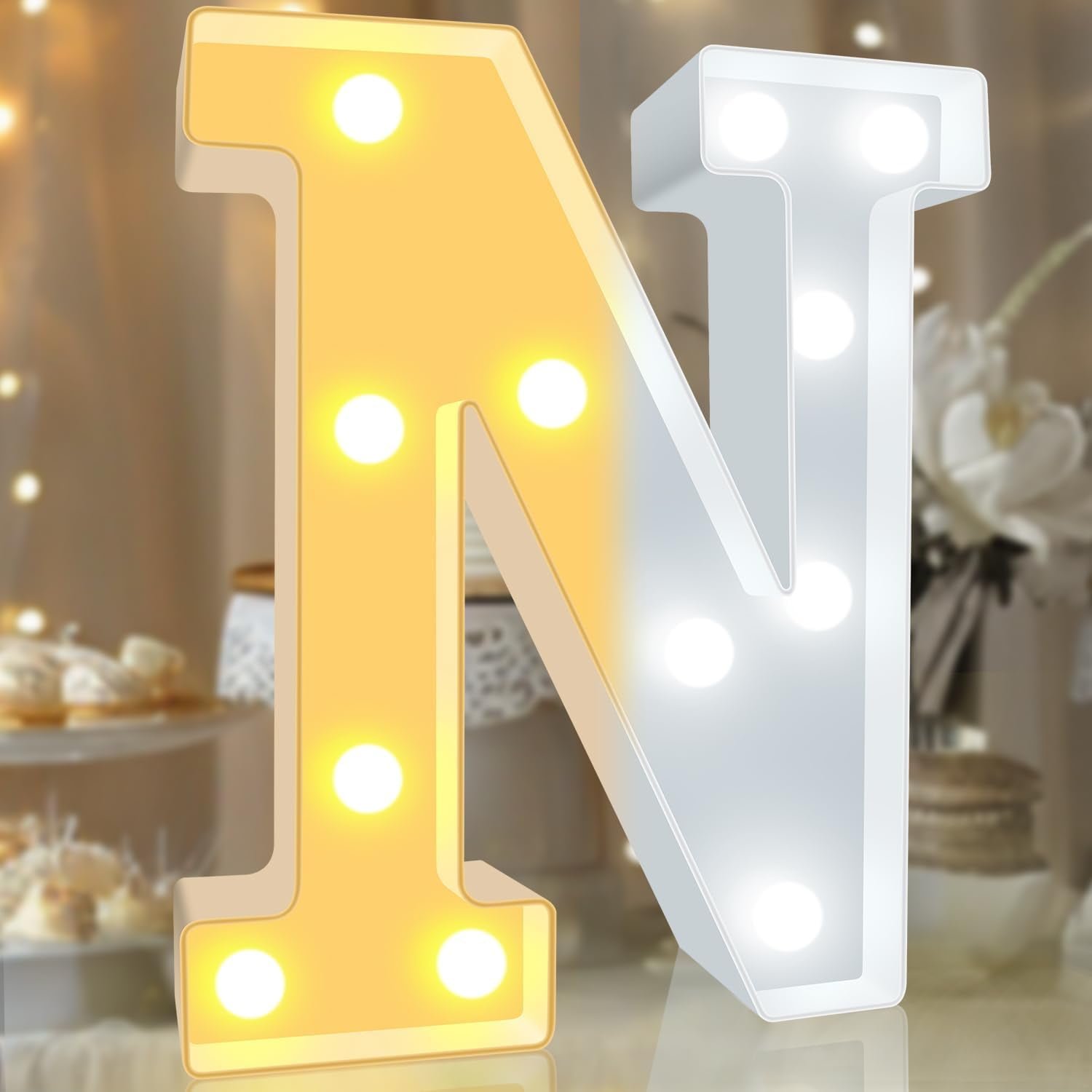 LED Marquee Letter Lights, Warm White and Cool White Decorative Lighted ...