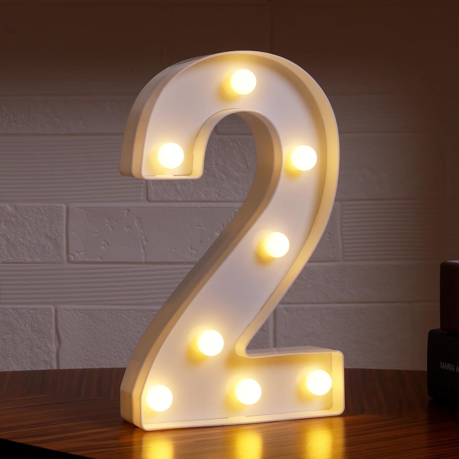 LED Marquee Numbers, Number 2 Led Light Up Numbers for Party, Small ...