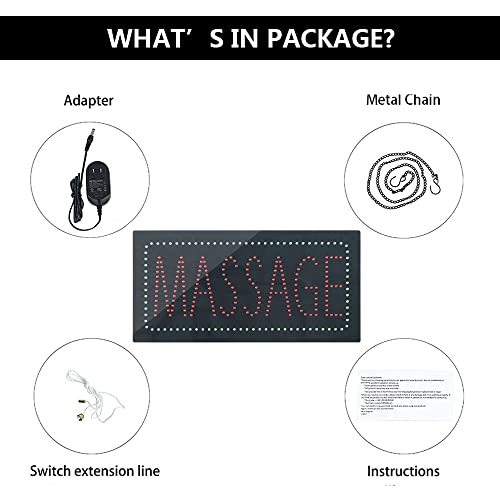 LED Massage Sign for Business - Super Bright Open Sign for Therapist ...