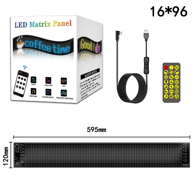 LED Matrix Pixel Panel, Scrolling Bright Advertising LED Signs ...