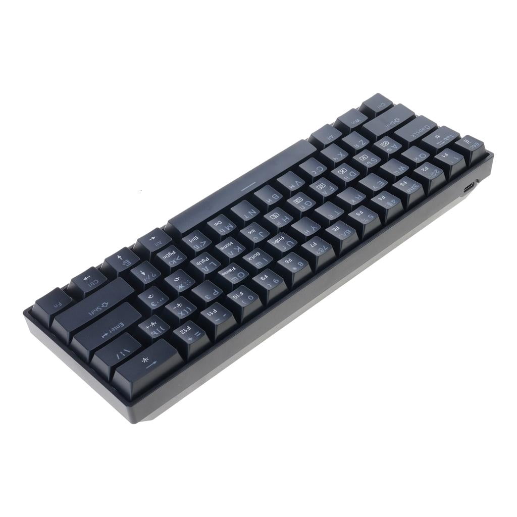 LED Mechanical Keyboard Hot Swappable Gaming Keyboard Corded Keyboard 61 Key - Walmart.com