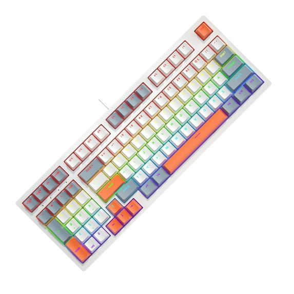 LED Mechanical Keyboard Hot Swappable Gaming Keyboard Corded Keyboard ...