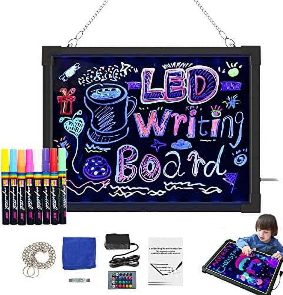 LED Message Writing Board 16''×12'' Illuminated Light Up Drawing ...