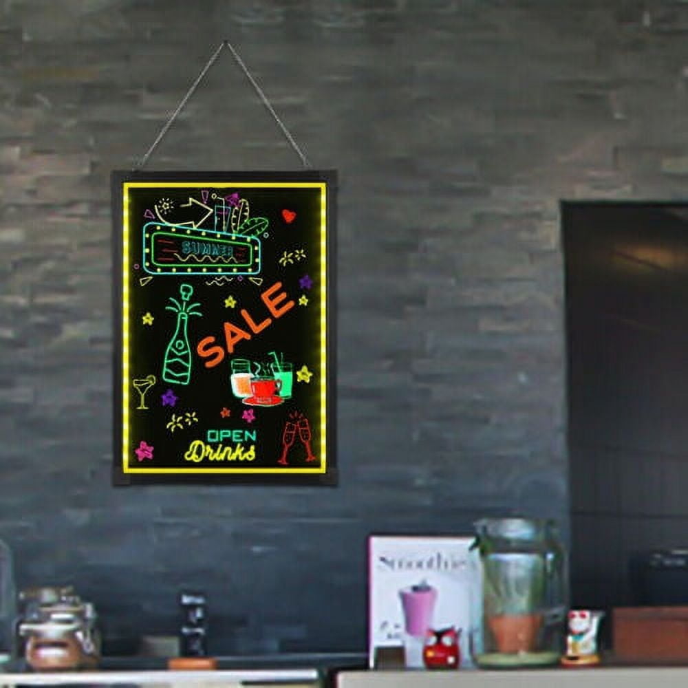 LED Message Writing Board 20x28 inch Flashing Illuminated Erasable ...