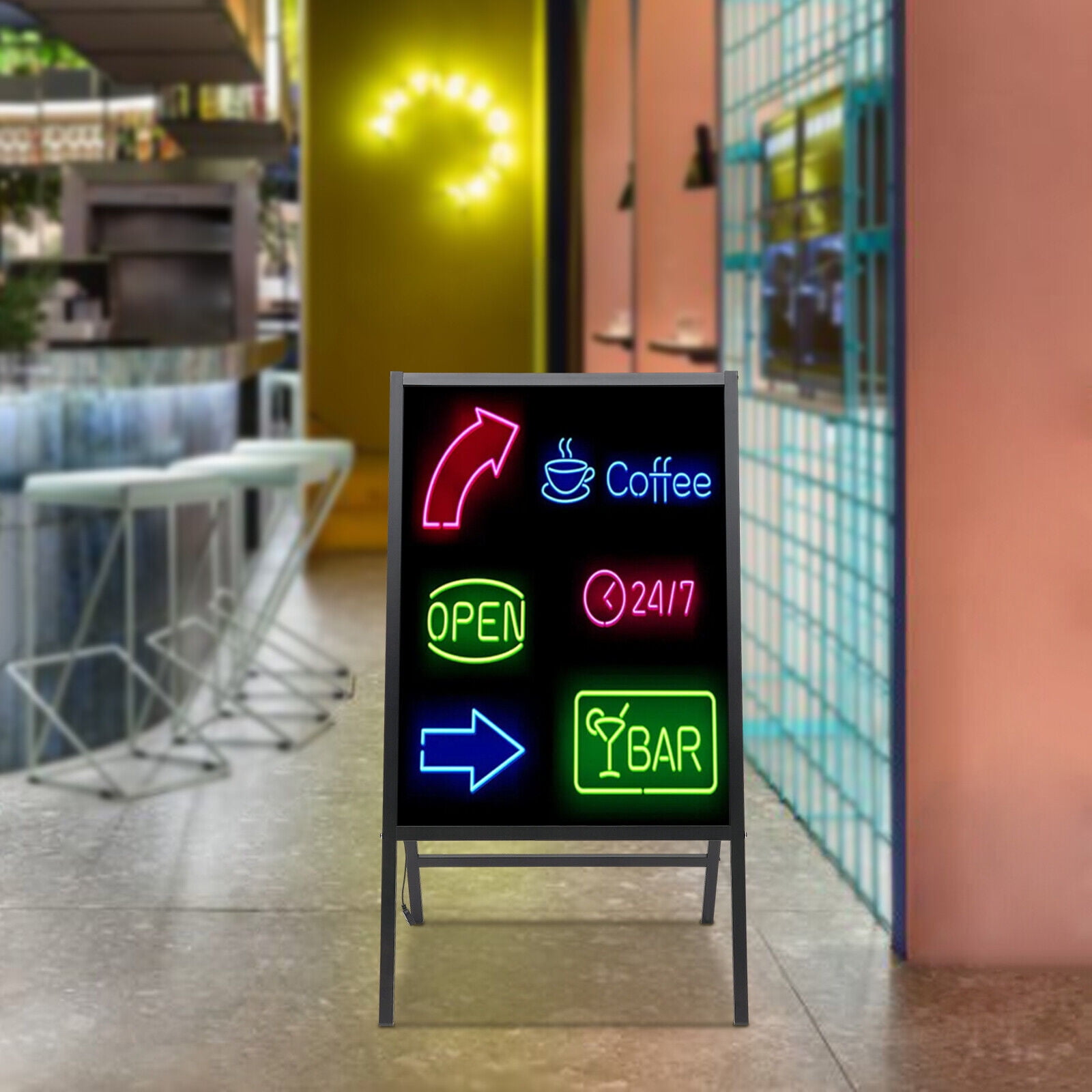 LED Message Writing Board Illuminated Erasable Lighted Chalkboard Menu ...